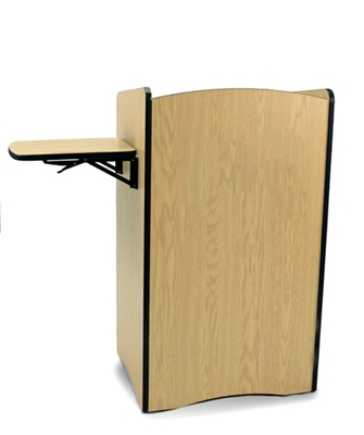 Mobile Lectern with Pull Out Side Shelf — Planner 5D