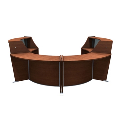 Magellan Four Unit Center ADA Reception Station with Plexiglass Panel ...