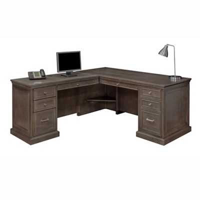Statesman Executive Desk with L-Shaped Left Return — Planner 5D