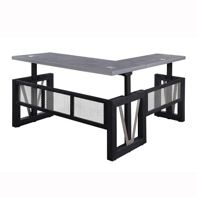 District Reversible Height-Adjustable L-Shaped Desk — Planner 5D