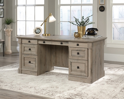 Palladia Double Pedestal Office Desk - 65"W — Planner 5D