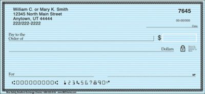 Blue Safety Personal Checks