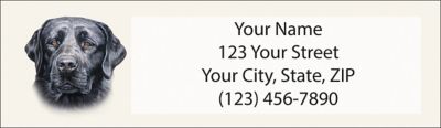 Black Lab Return Address Label