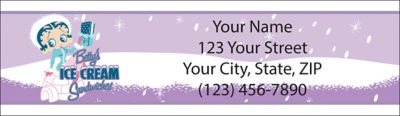 Betty Boop Return Address Label