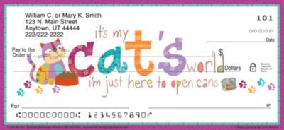 I Love My Cat Personal Checks