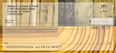 Woodgrain Personal Checks
