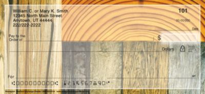 Woodgrain Personal Checks