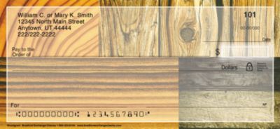 Woodgrain Personal Checks
