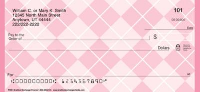 Pink Personal Checks