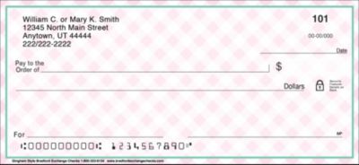 Gingham Style Personal Checks