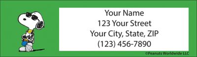 Snoopy Return Address Label