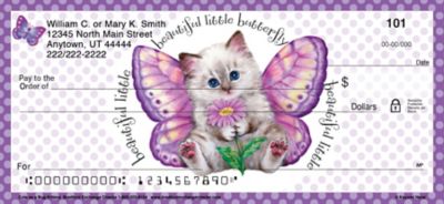 Cute as a Bug Kittens Personal Checks