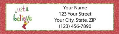 Very Merry Christmas Return Address Label