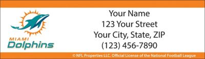 Miami Dolphins NFL Return Address Label