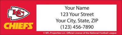 Kansas City Chiefs NFL Return Address Label