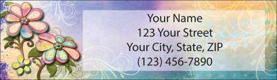 Pretty Petals Return Address Label