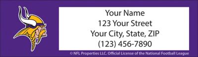 Minnesota Vikings NFL Return Address Label