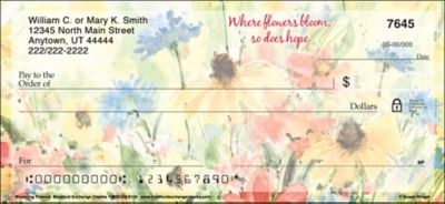 Blooming Flowers Personal Checks