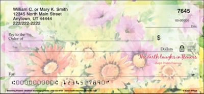 Blooming Flowers Personal Checks