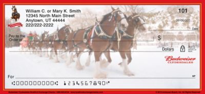 Budweiser Clydesdales Personal Checks