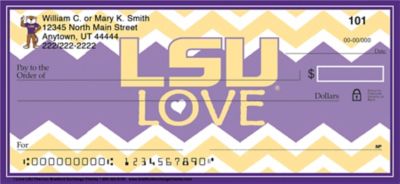 I Love LSU Chevron Personal Checks