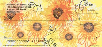 Sunflower Spunk Personal Checks