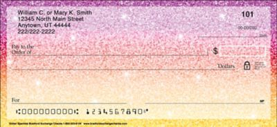 Glitter Sparkles Personal Checks