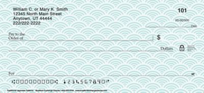 Traditional Japanese Patterns Personal Checks